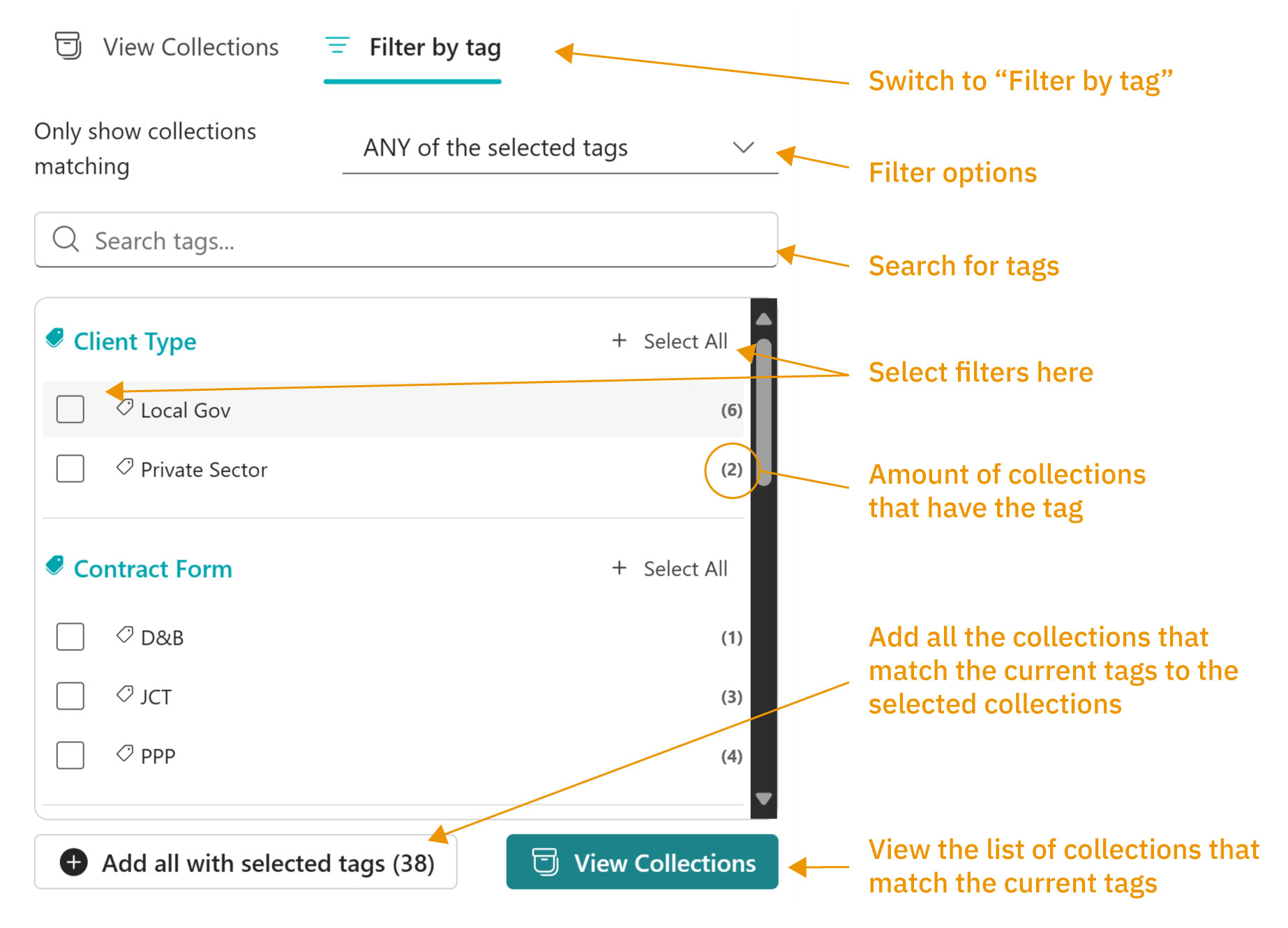 Collection Tags - Blue Edge